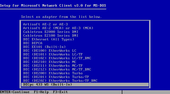 Details > Microsoft Network Client